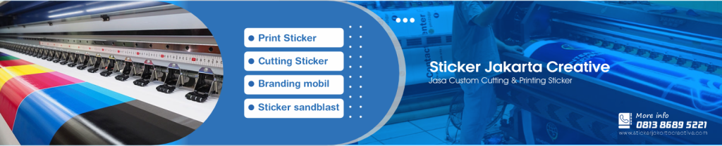 Sticker Jakarta Creative | Jasa Custom Print Cutting Sticker | Branding ...
